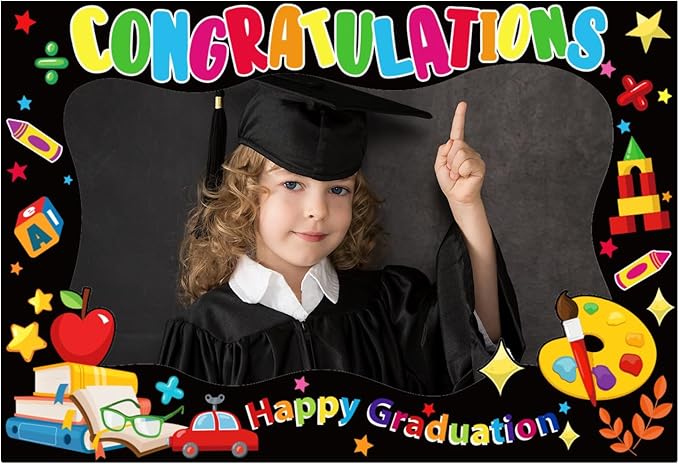 Amazon.com: GORWERY Kindergarten Graduation Photo Booth Frame ...