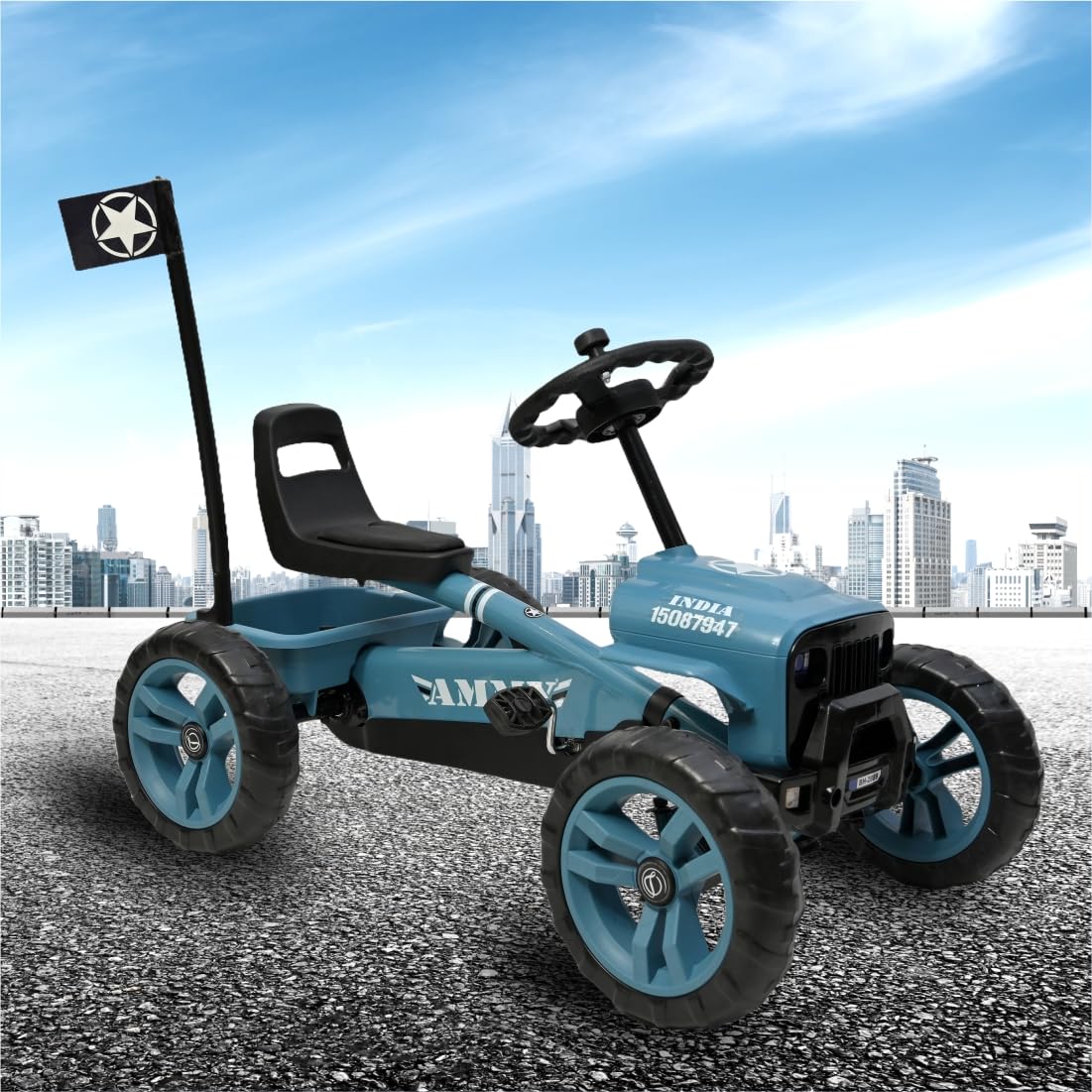 DHANOA S Ammy Go Kart Tricycle Blue : Amazon.in: Toys & Games