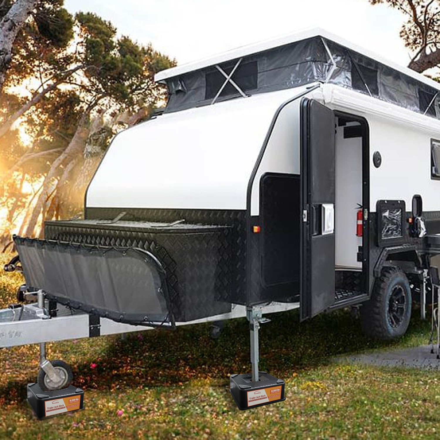 Snapklik.com : RV Trailer Jack Block, Trailer RV Stabilizer Blocks, 1 ...