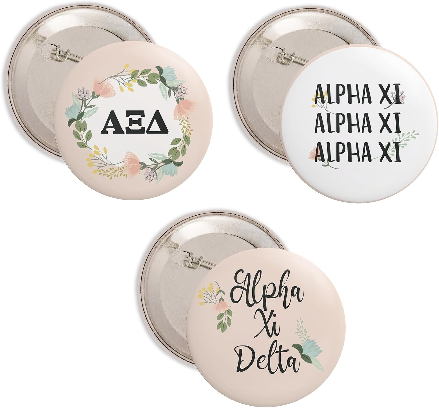 Amazon.com: Desert Cactus Alpha Xi Delta Buttons Pin Sorority Pink ...