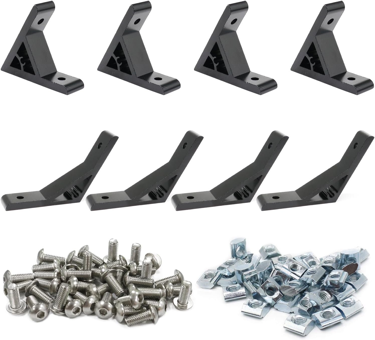 Amazon.com: BLCCLOY 4Pcs 45deg, 4Pcs 135deg 1010 Angle Bracket 1" x 1 ...