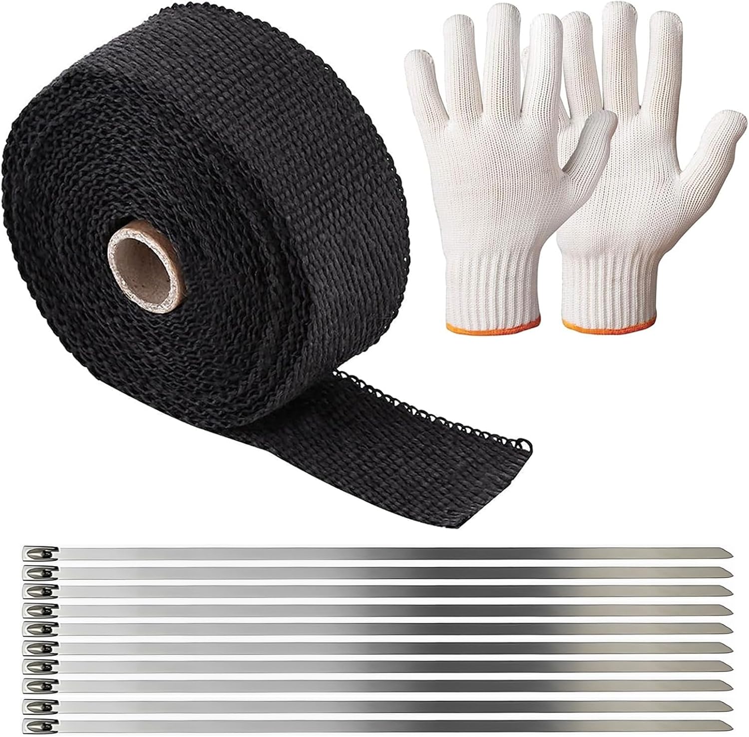 Exhaust Wrap, Exhaust Bandage, Exhaust Repair Kit, 10Pcs Stainless ...