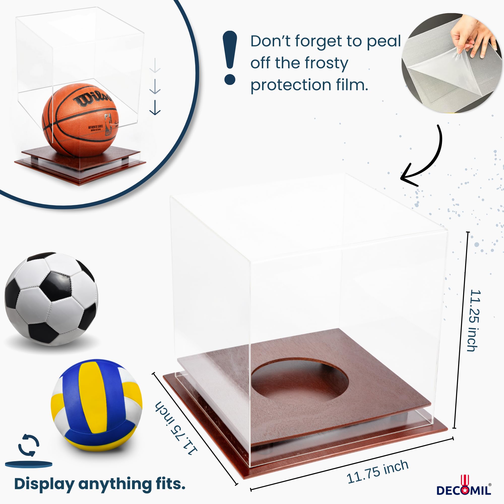 Uv Protected Basketball Display Case Amazon.com: Acrylic Basketball