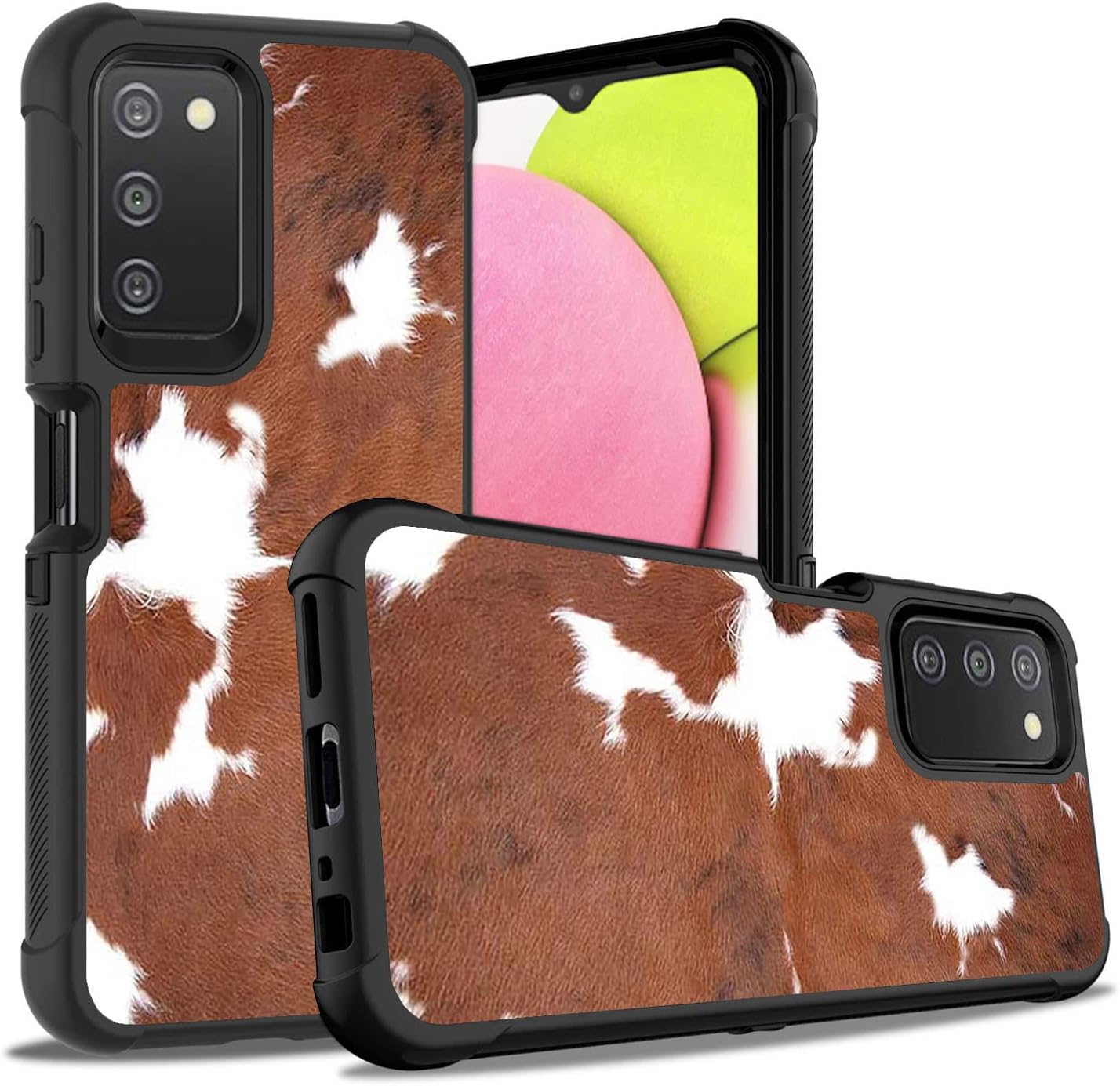 Amazon.com: POIUYTREW for Samsung Galaxy A03S Case, Heavy Duty 3 in 1 ...