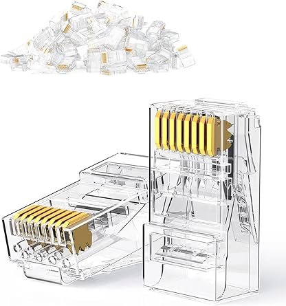 UGREEN Cat6 Connector Ends 50 Pack, Cat 6/Cat 5e Connectors Cat 6 RJ45 ...