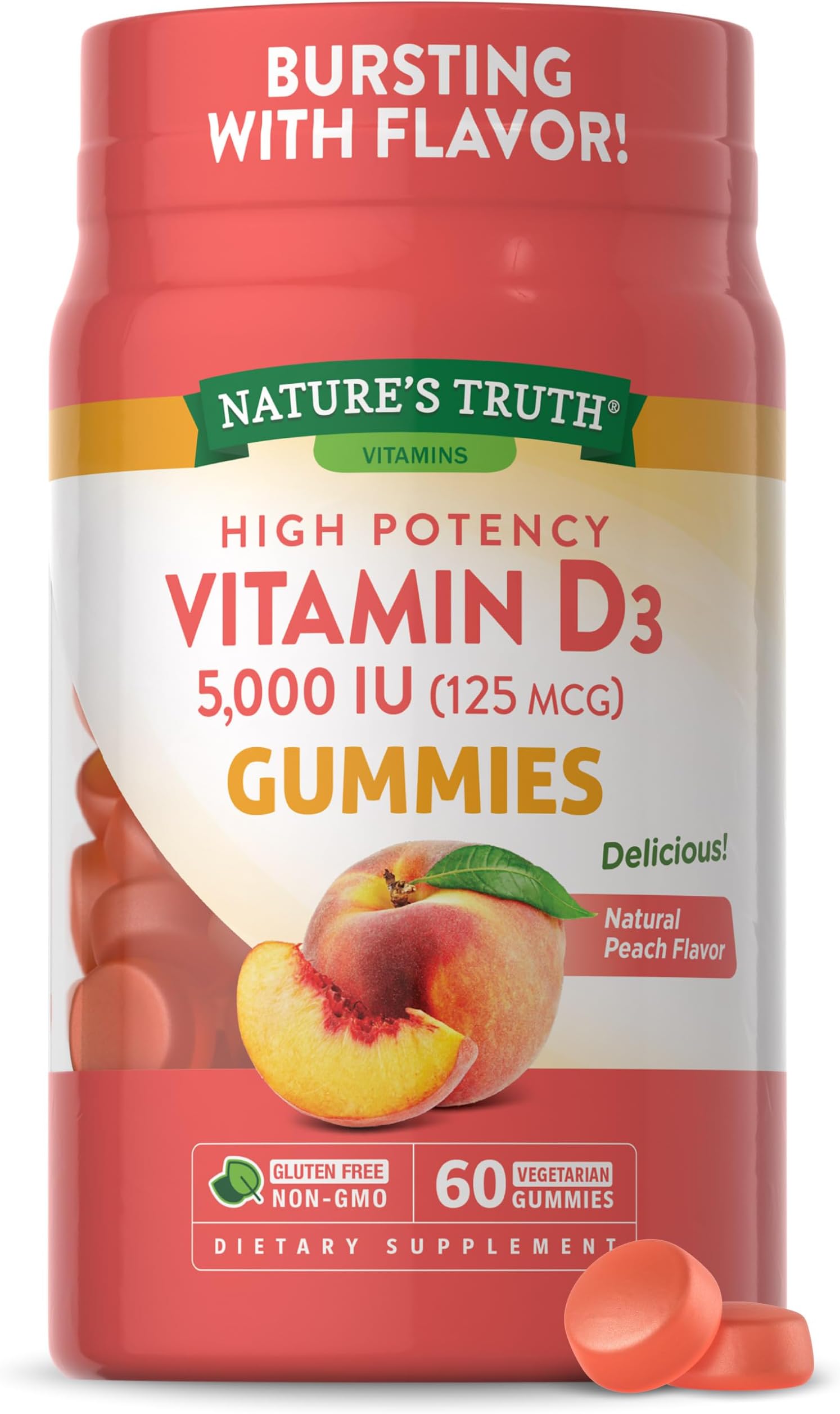 Amazon.com: Amazon Basics Vitamin D3 2000 IU Gummies, Orange, Lemon ...