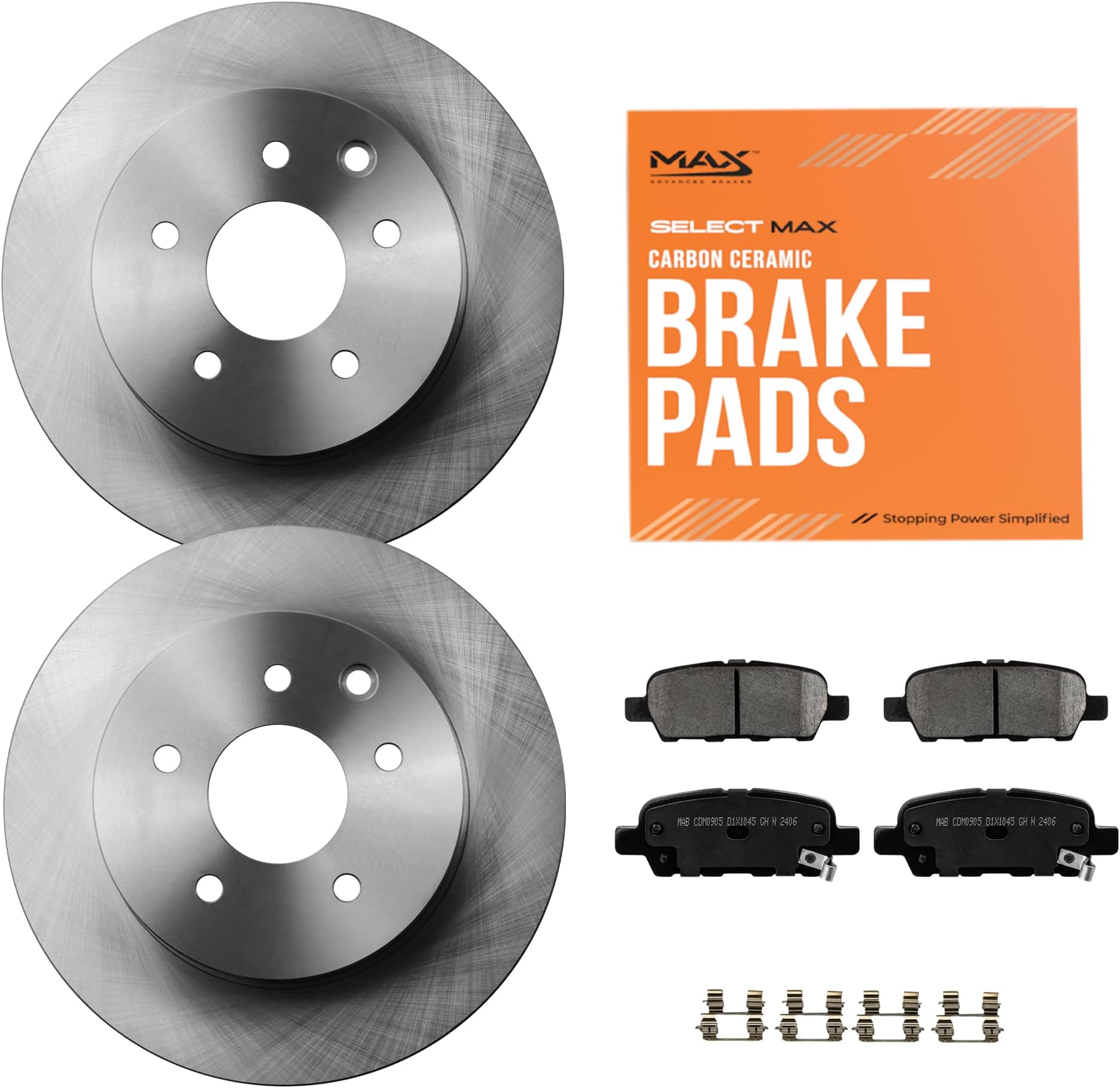 Amazon.com: Power Stop SC6761 Rear Brake Kit With Semi-Coated Brake ...