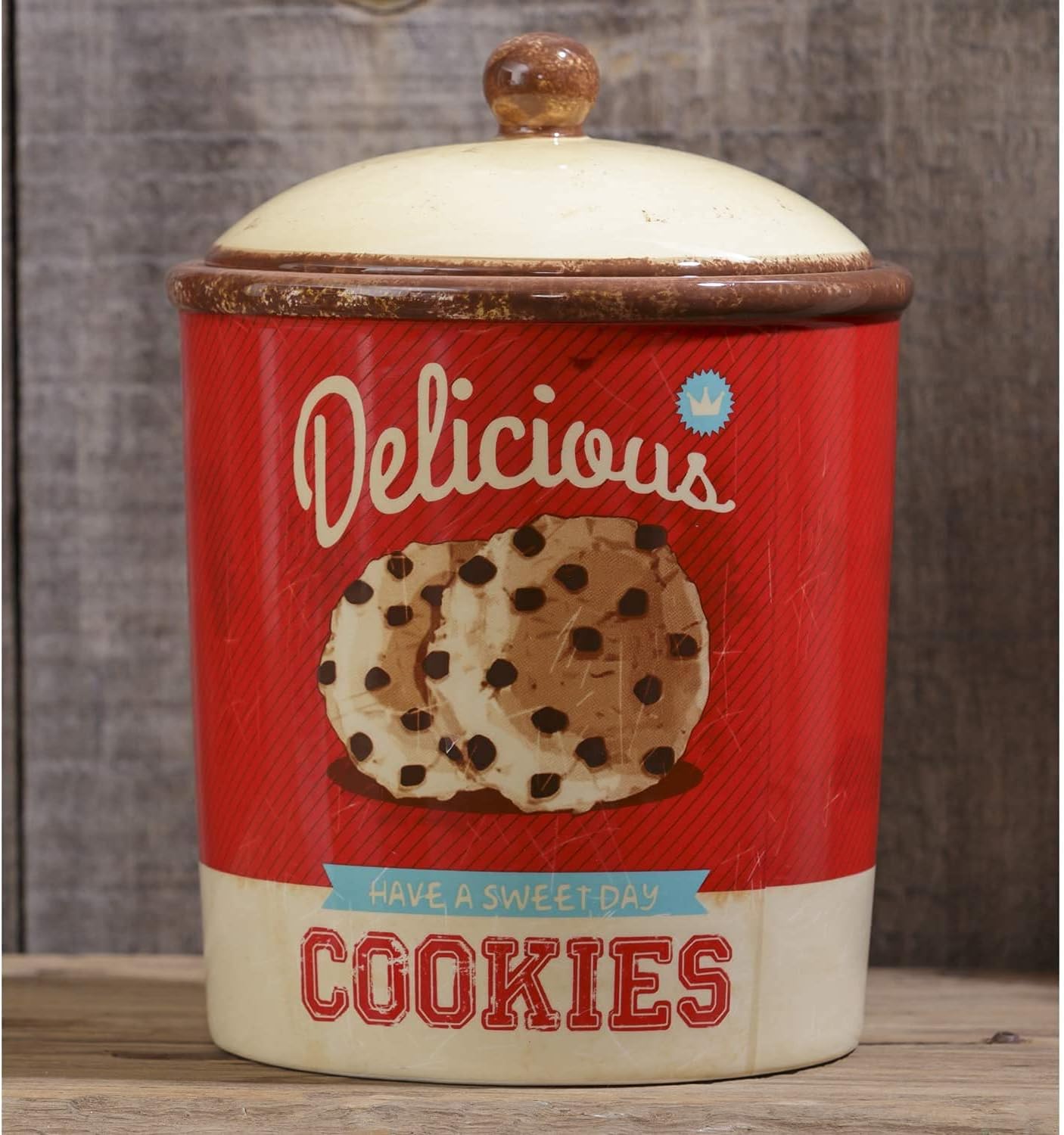 Amazon.com: Orchid & Ivy Decorative Vintage Ceramic Cookie Jar with Lid ...