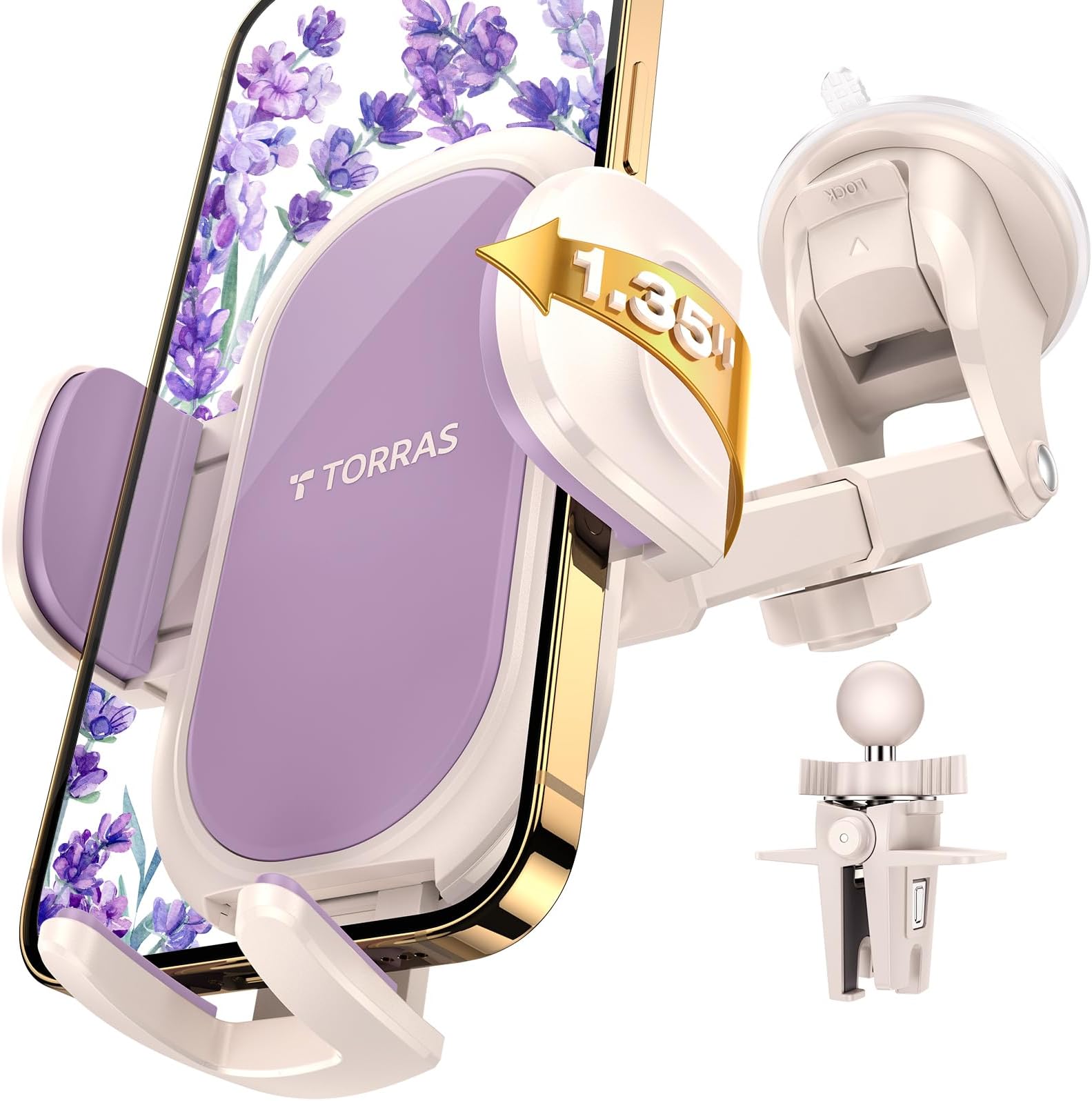 Amazon.com: TORRAS Cell Phone Holder for Car [Beauty & Shield] 3 in 1 ...