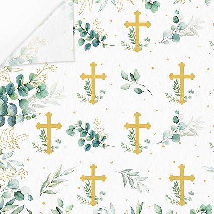 Amazon.com: JarThenaAMCS 60 Sheet First Communion Tissue Paper Greenery ...
