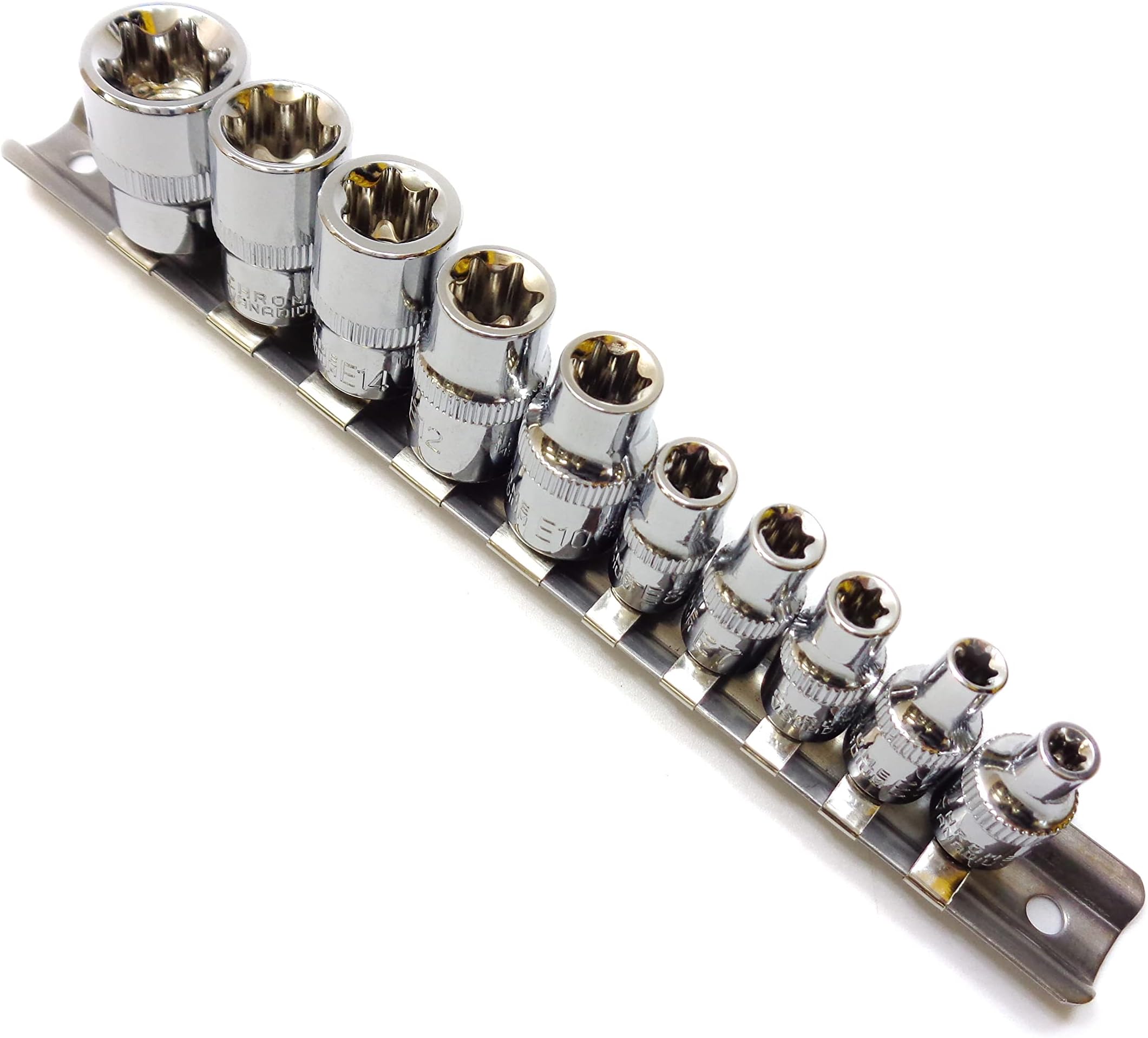 Amazon.co.jp: E型トルクスソケットセット 14点 星型 花型 E型ソケット Eトルクス ネジ外し 車用修理工具 E4 E5 E6 E7 E8 E10 E11 E12 E14 ...