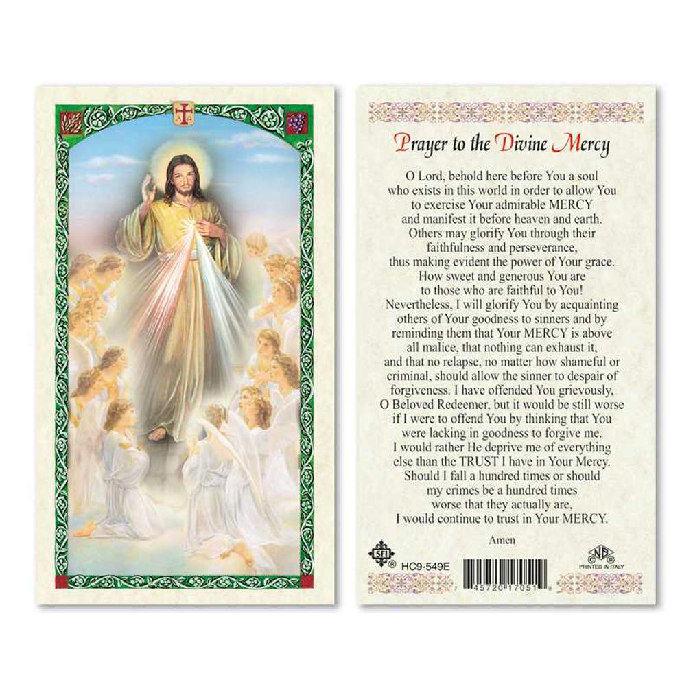 Amazon.com : The Divine Mercy Laminated Prayer Cards - Pack of 25 ...