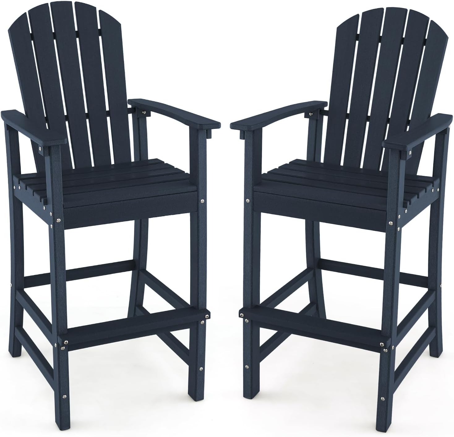 Amazon.com: Giantex Set of 2 HDPE Outdoor Bar Stools, All Weather Tall ...