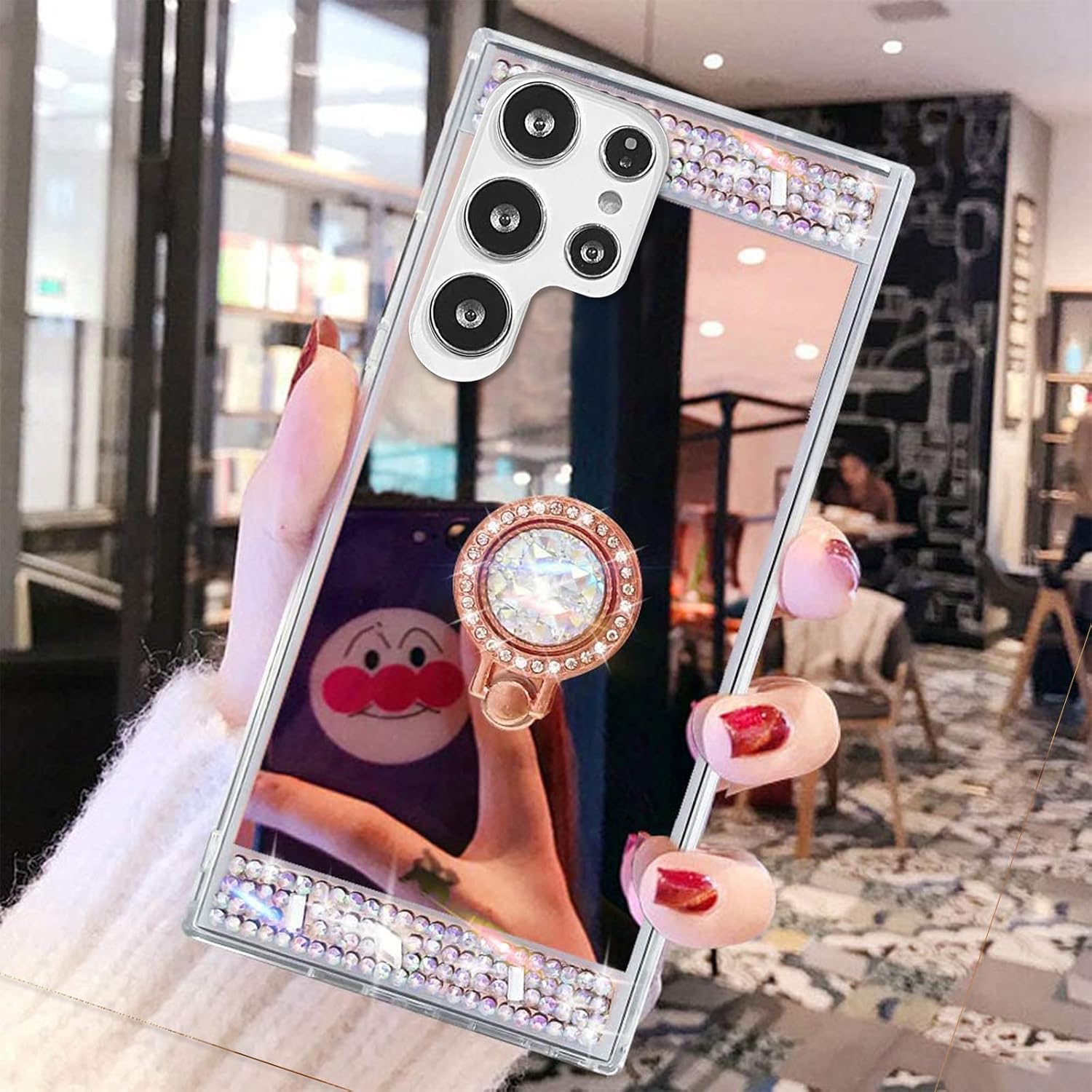 Amazon.com: LUVI Compatible with Galaxy S23 Ultra Makeup Mirror Case ...