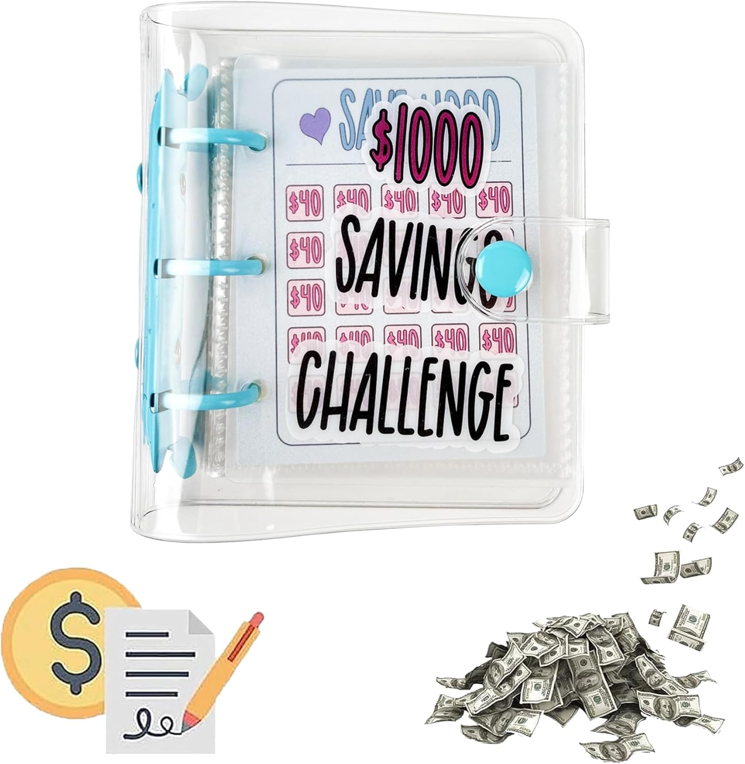 Amazon.com : 1000 Savings Challenge Binder, Money Saving Binder ...