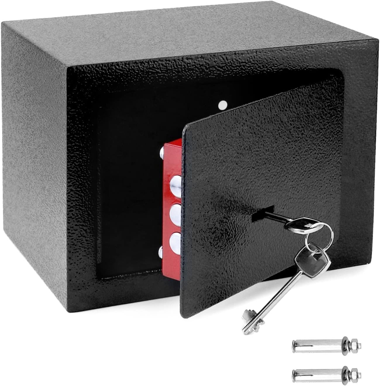 QWORK® Mini Home Safe Box 3 Key Locking - 23x17x17cm - High Security ...