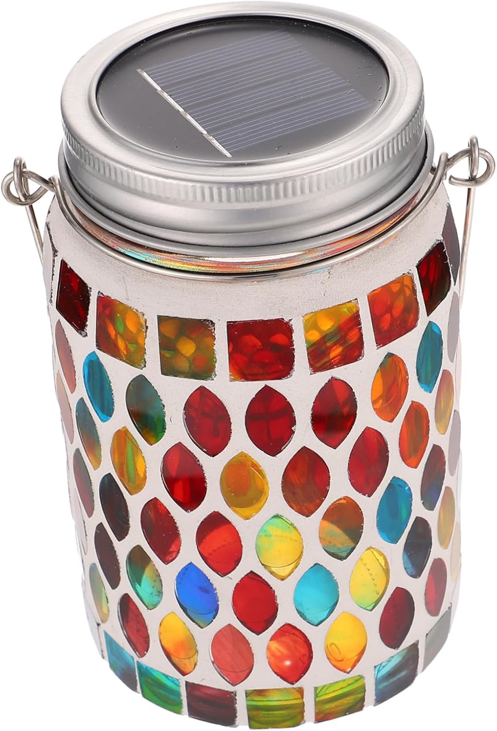 Amazon.com: VINTORKY Solar Jar Light Solar Mosaic Outdoor Hanging Solar ...