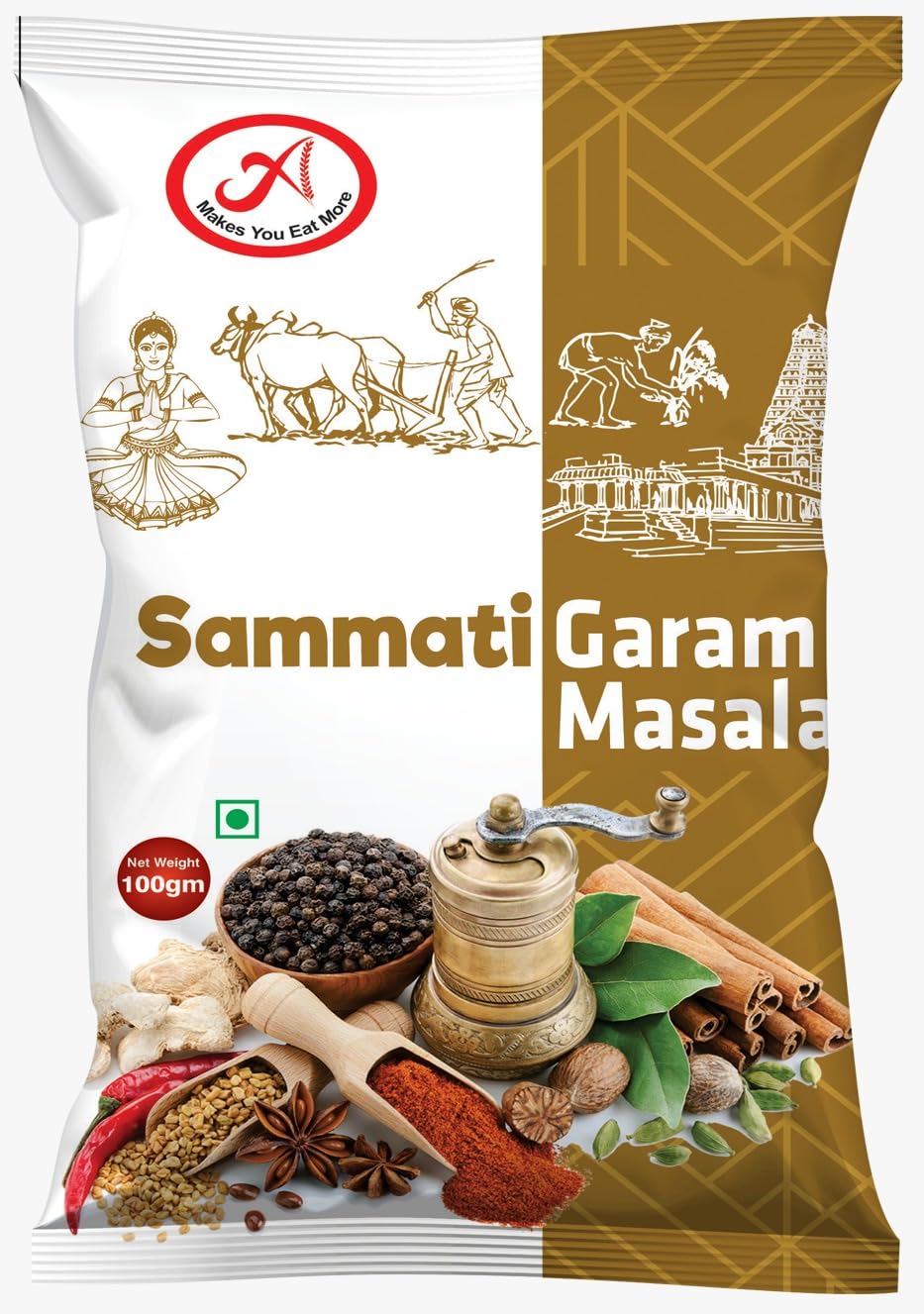 Sammati Garam Masala | Free From Additives, Preservatives | 100 Gm ...