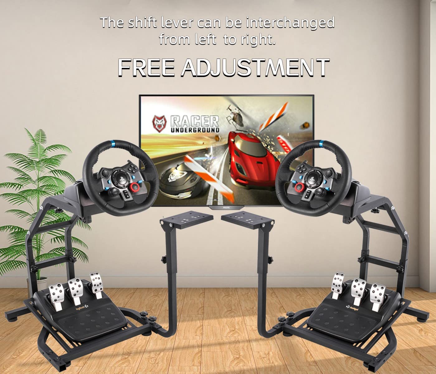 Marada PS4 Racing Wheel Stand for Logitech G25, G27, G29, G920 Steering ...