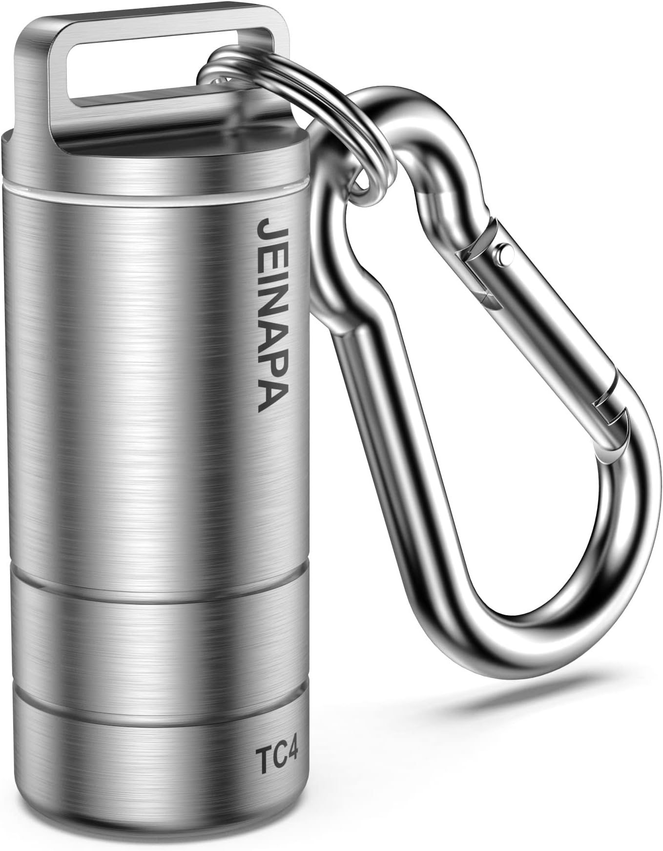 Amazon.com: Small Pill Holder Keychain, JEINAPA Titanium Waterproof ...