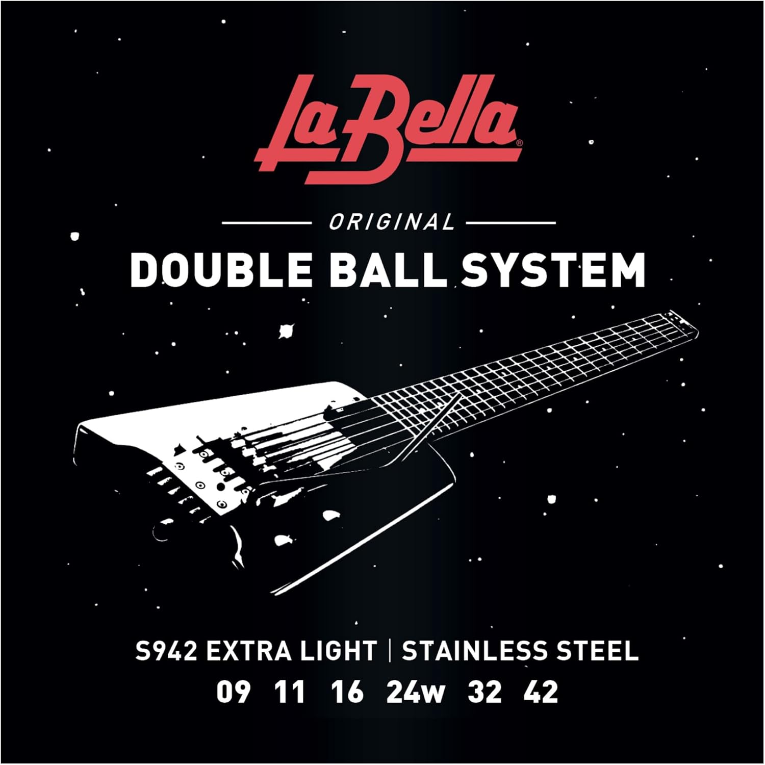 Labella LS942 Jeu de Cordes à double boule pour Guitare Electrique 9/42 ...