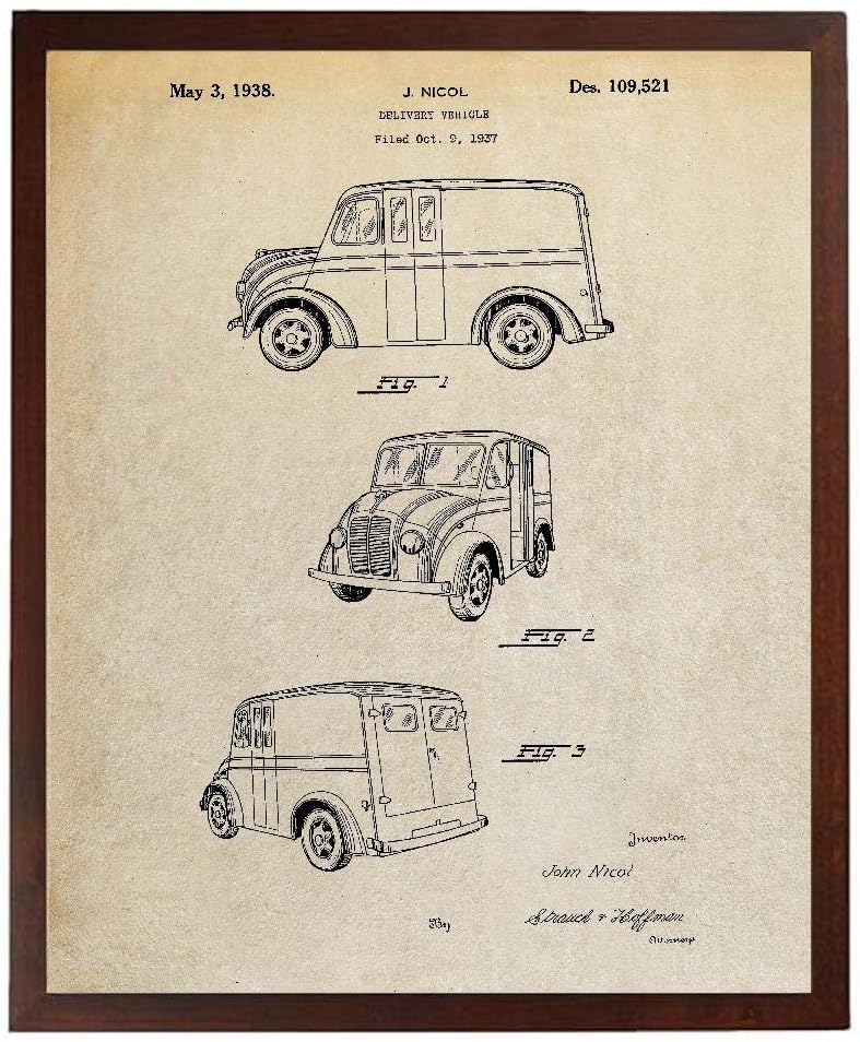 Amazon.com: Turnip Designs Divco Patent Print Divco Twin Model U Milk ...