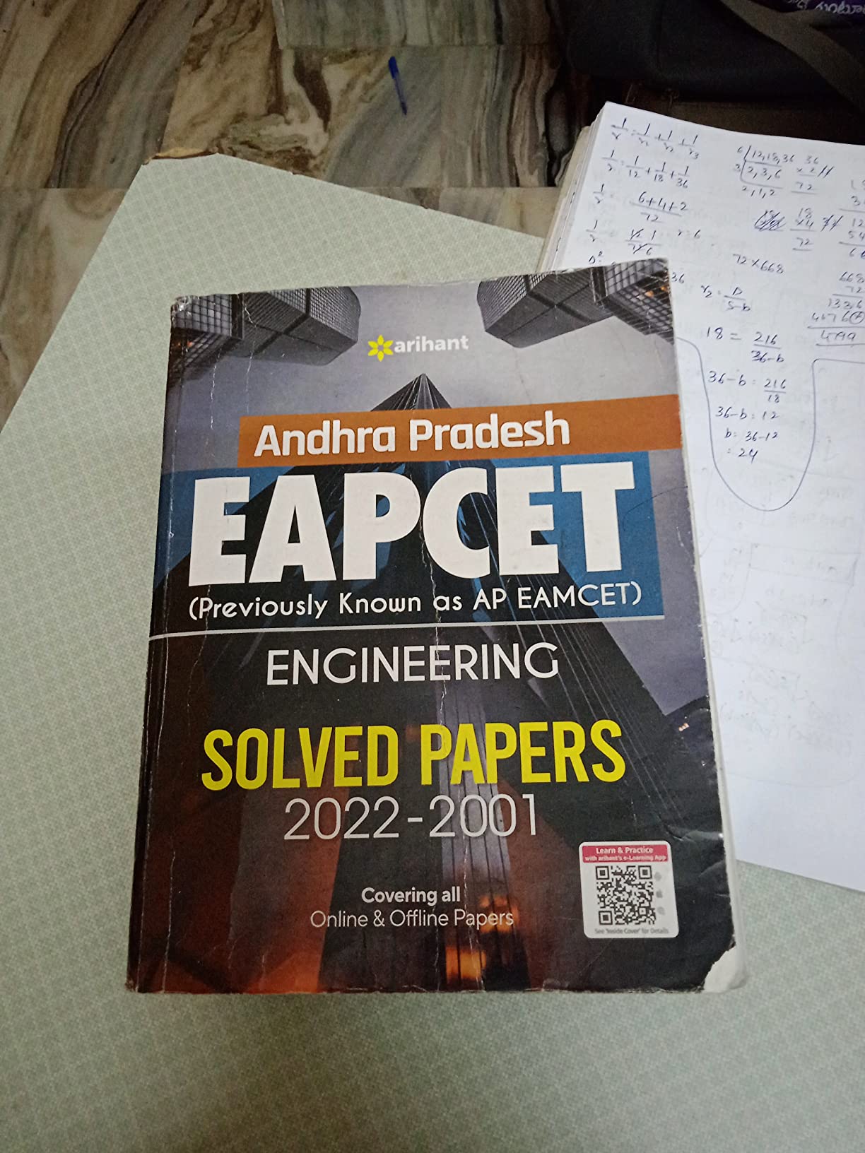 Andhra Pradesh EAPCET Engineering (2022-2001) Solved Papers For 2023 ...