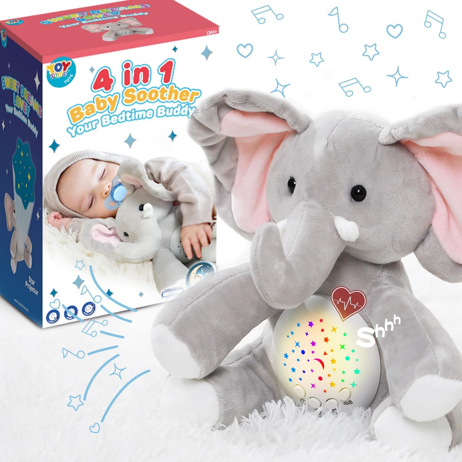 Amazon.com : TOY Life Shush Baby Sleep, Baby Soothers Newborn, Crib ...