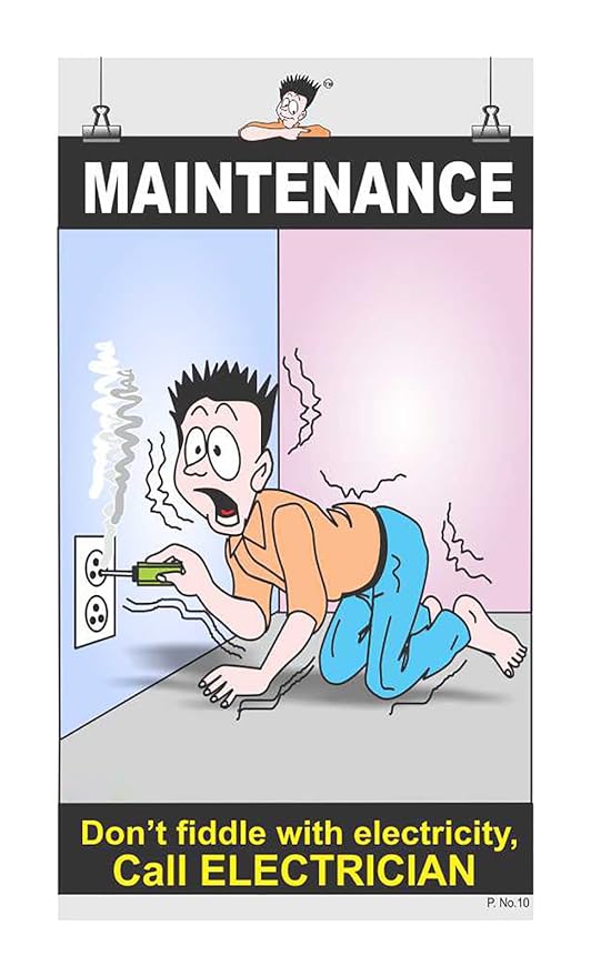 Posterkart Electrical Safety Poster - Maintenance, 66 cm x 36 cm x 1 cm ...