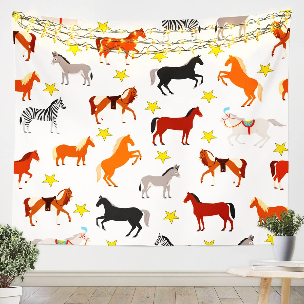 Children Galloping Cartoon