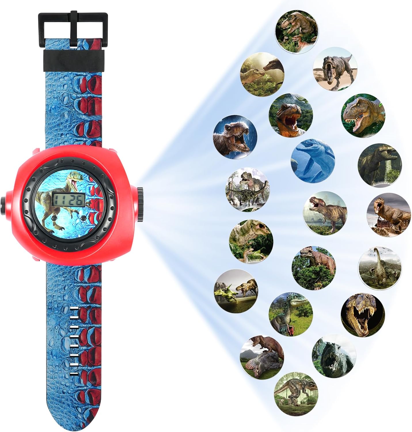 Vicloon Kids Projection Watch with 20 Dinosaur Patterns, Adjustable ...