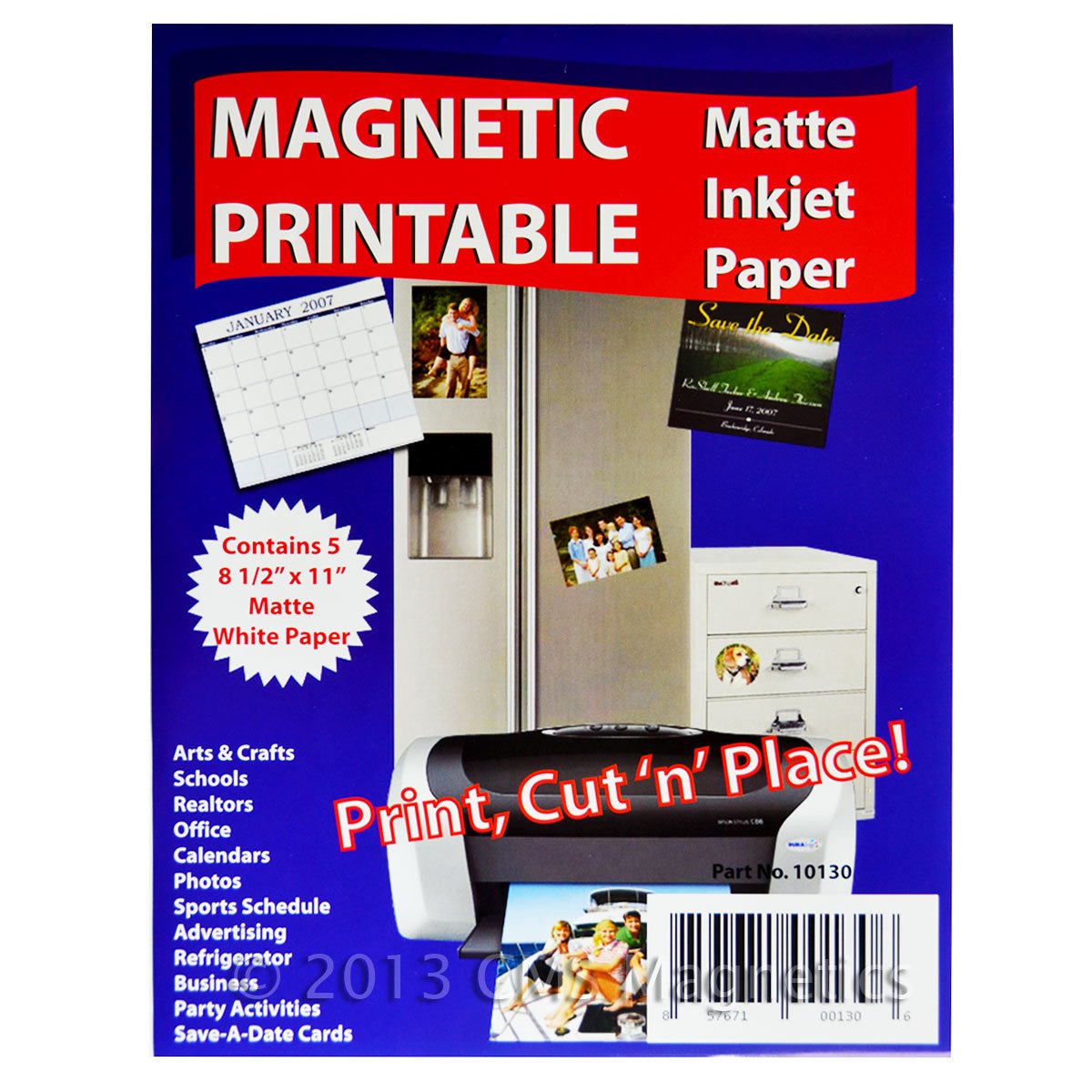 Amazon.com: Magnetic Inkjet Paper, Matte Finish, Sheets of 8.5" x 11" 5 ...
