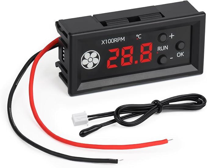 Amazon.com: 12V PWM 4-Wire Fan Temperature Controller Module 3A Dual ...