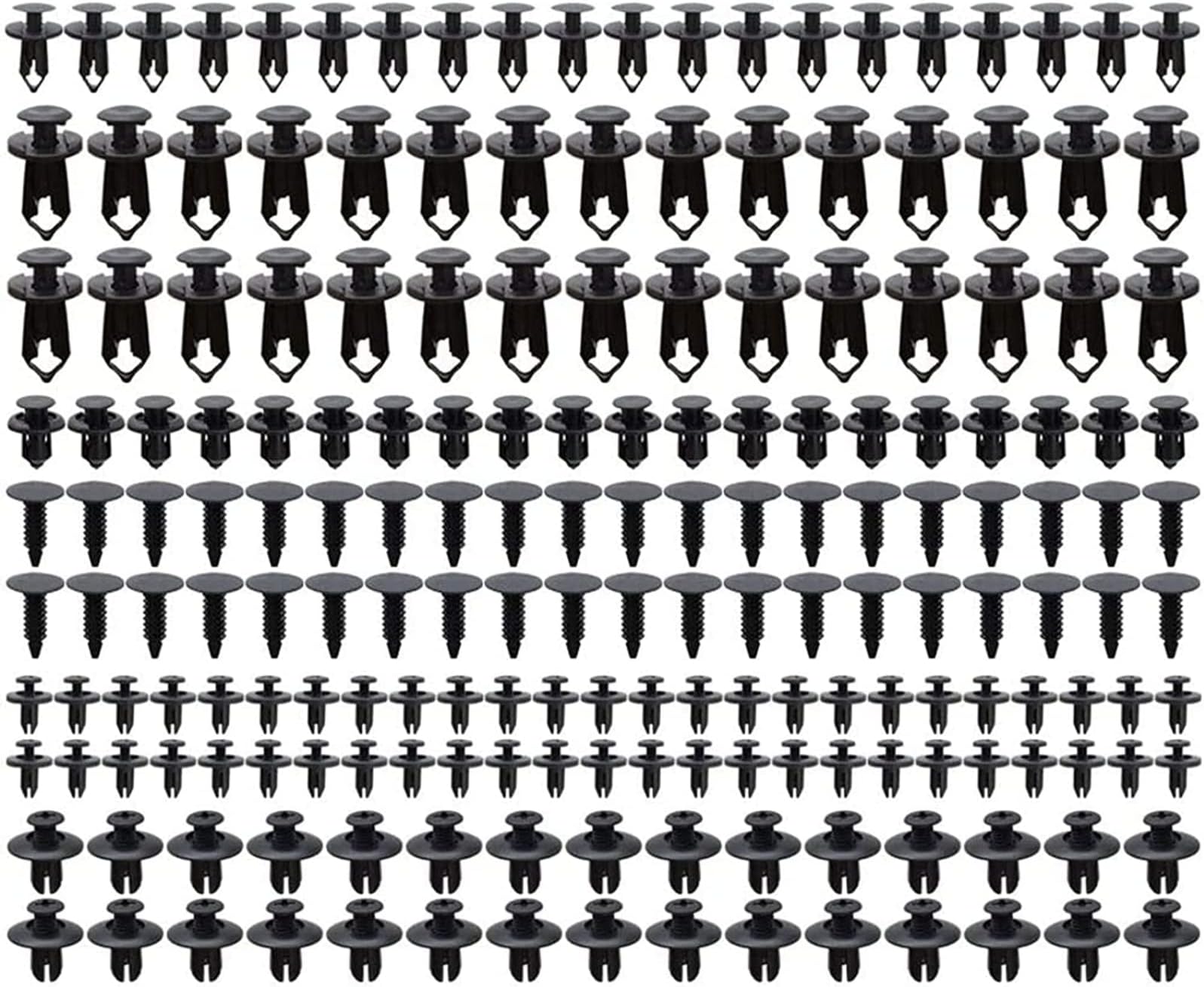 190 Pcs Car Trim Clips, Fastener Rivet Clips 6 Sizes, Plastic Clips ...