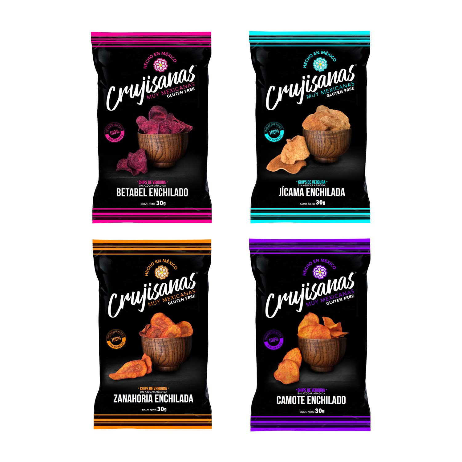 CRUJISANAS SNACKS VEGETALES CAMOTE, BETABEL, ZANAHORIA, JICAMA CAJA 12 ...