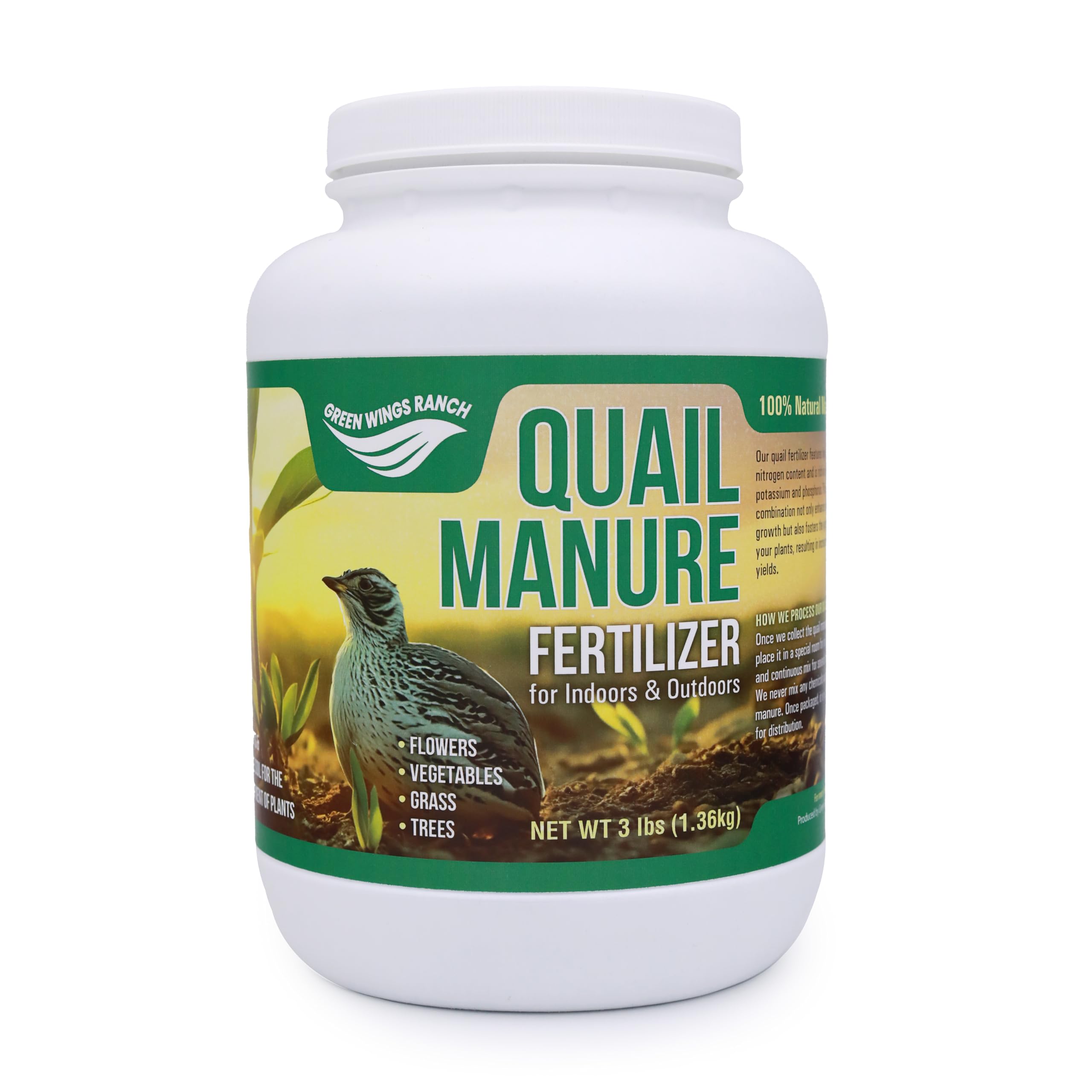 Amazon.com : Fertilizer Quail Manure 3 lbs : Patio, Lawn & Garden