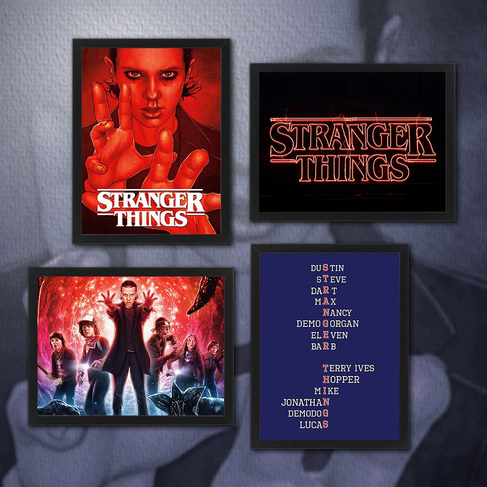 Buy MEC Wall Art| STRANGER THINGS COLLAGE | SET OF FOUR FRAMES ...