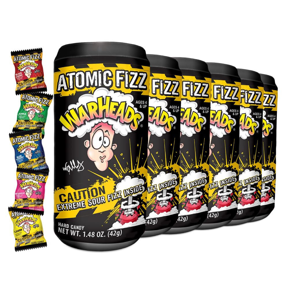 Amazon.com : WARHEADS Atomic Fizz - Extreme Sour Fizzing Hard Candy ...