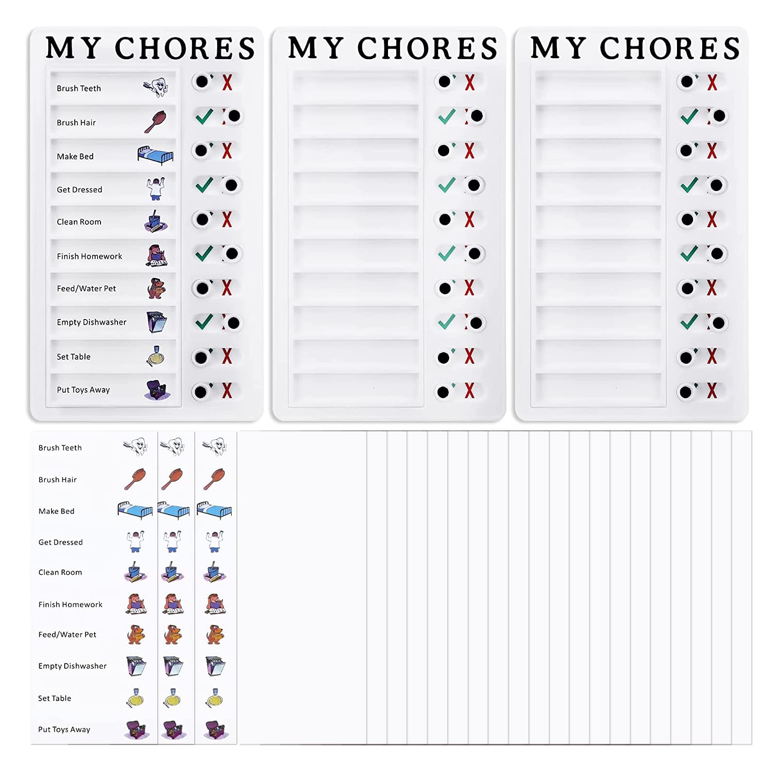 3 Pcs My Chores Checklist Board Daily Schedule For Kids | Desertcart Kenya