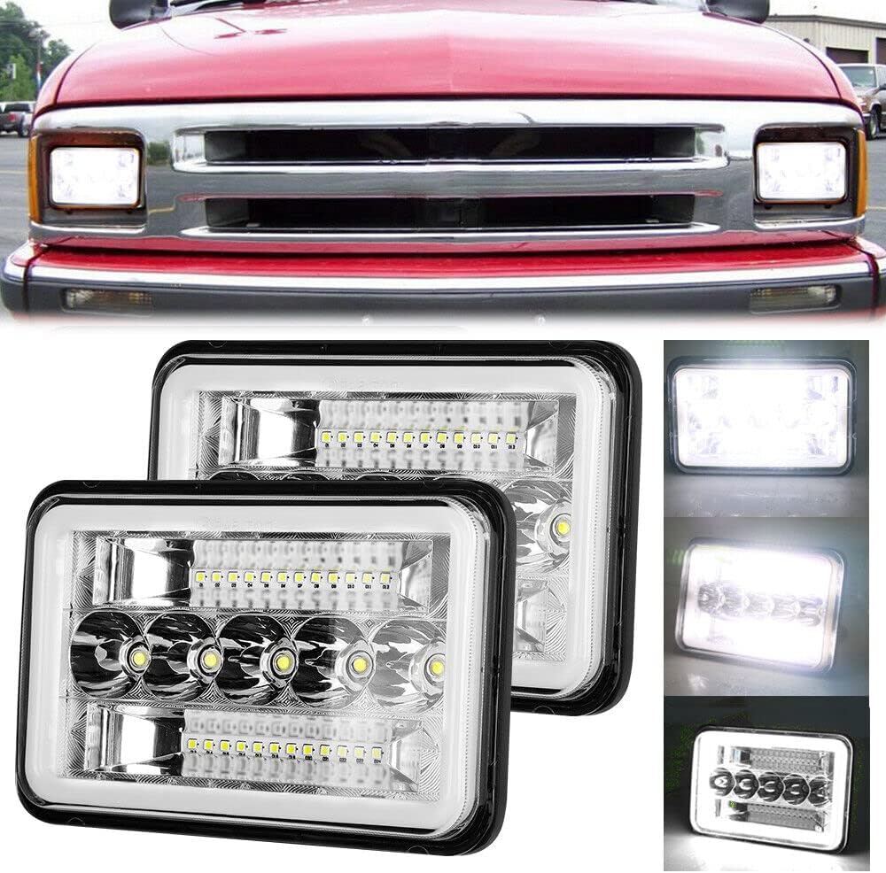 Amazon.com: BESTZHEYU 4x6 LED Headlights Pair with Hi-Lo Beam DRL for ...