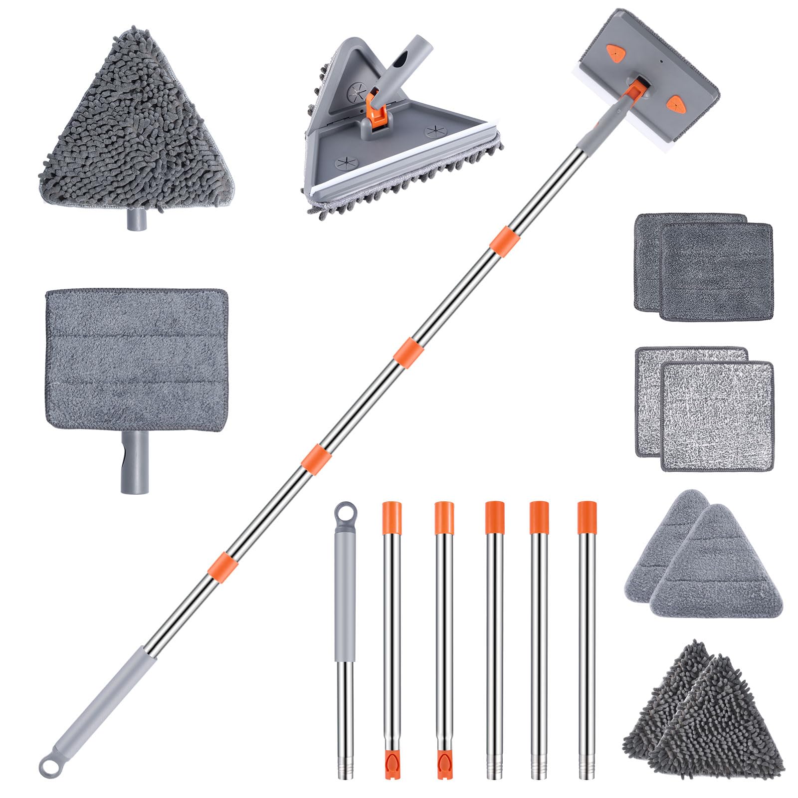 Amazon.com: Pektiftn Adjustable Baseboard Cleaner Tool with 81.5 ...