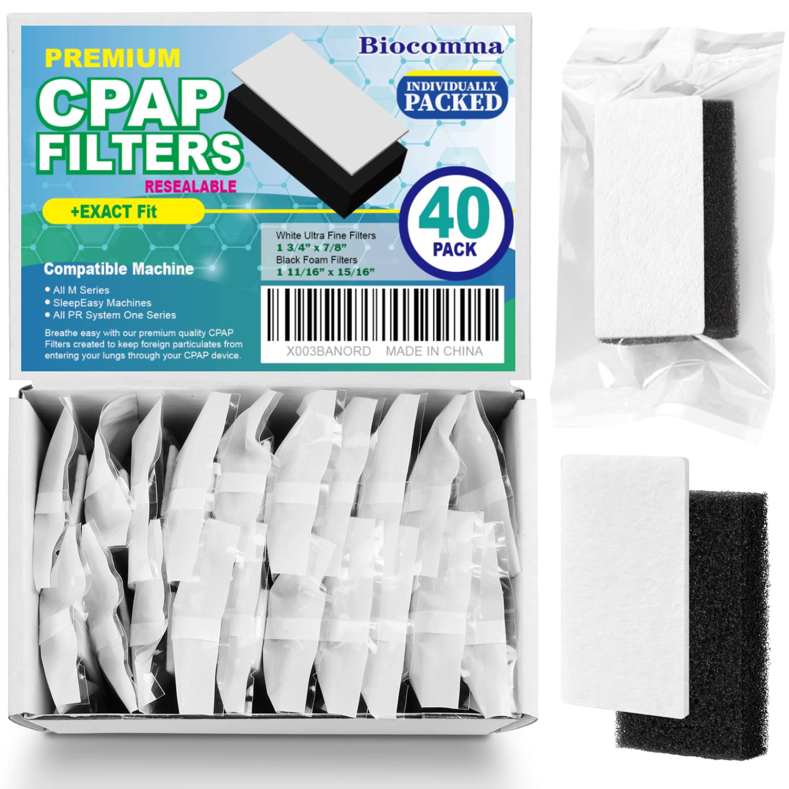 Snapklik.com : Biocomma CPAP Filters Foam Filter And Ultra Fine Filters ...