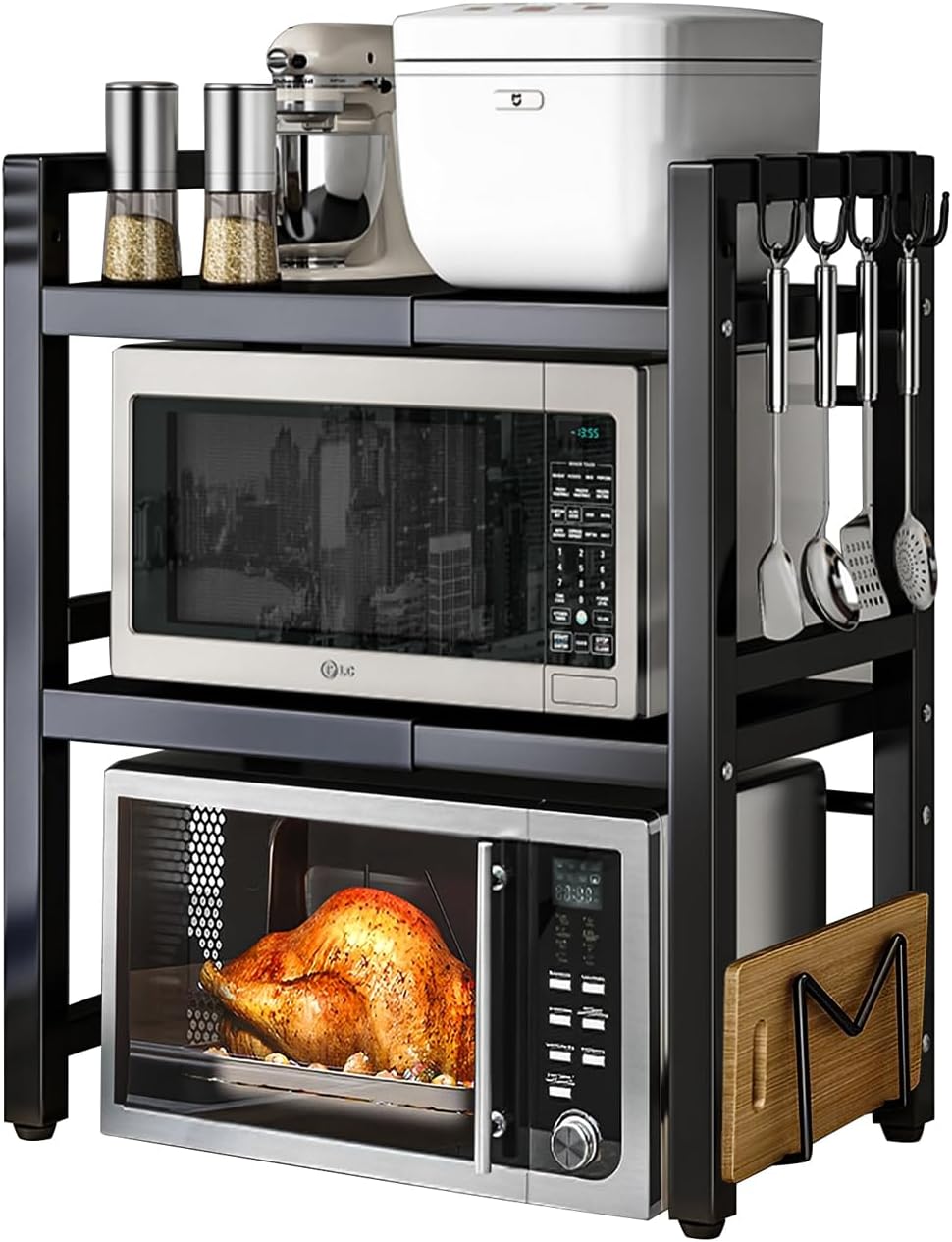 BBLTIFF Etagere Micro Onde, 2 Niveaux Support de Four à Micro-Ondes ...