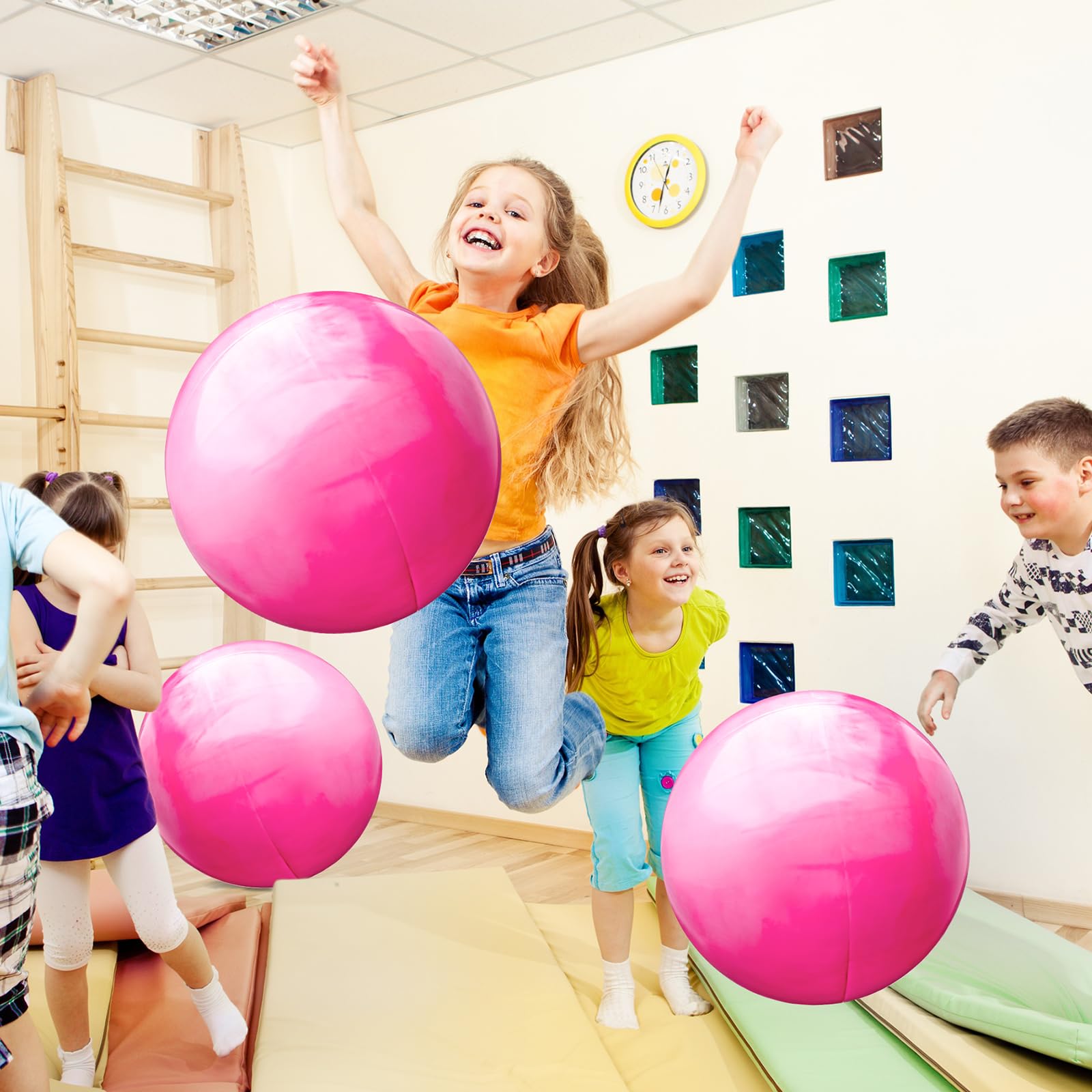 Snapklik.com : Chumia 18 Inch Fun Bouncy Balls 5 Pcs Rubber Inflatable ...