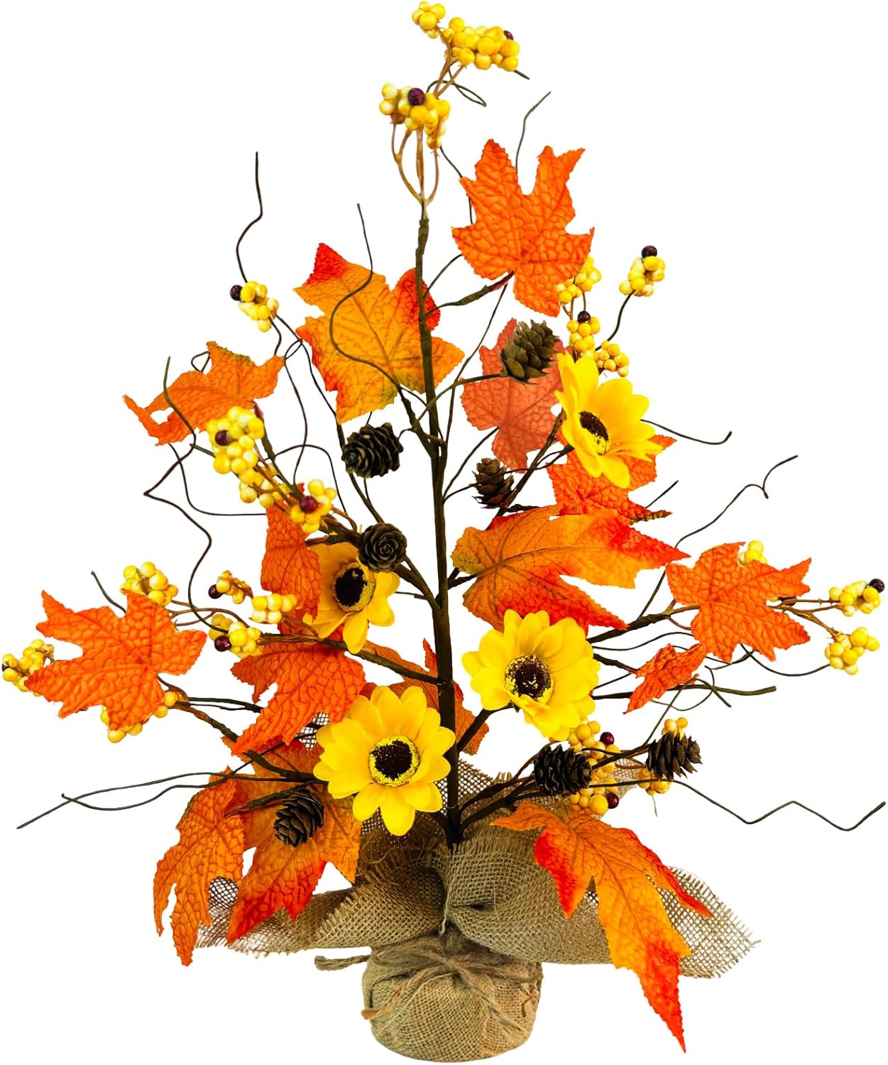 Amazon.com: Succwoah Fall Decor, 20 Inch Fall Maple Tree, Tabletop ...
