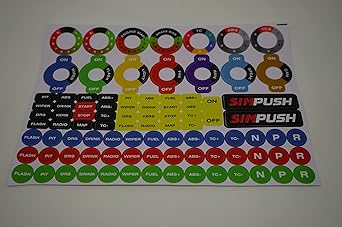 Amazon.com: SIMPUSH SIM Racing Sticker Decals : Video Games