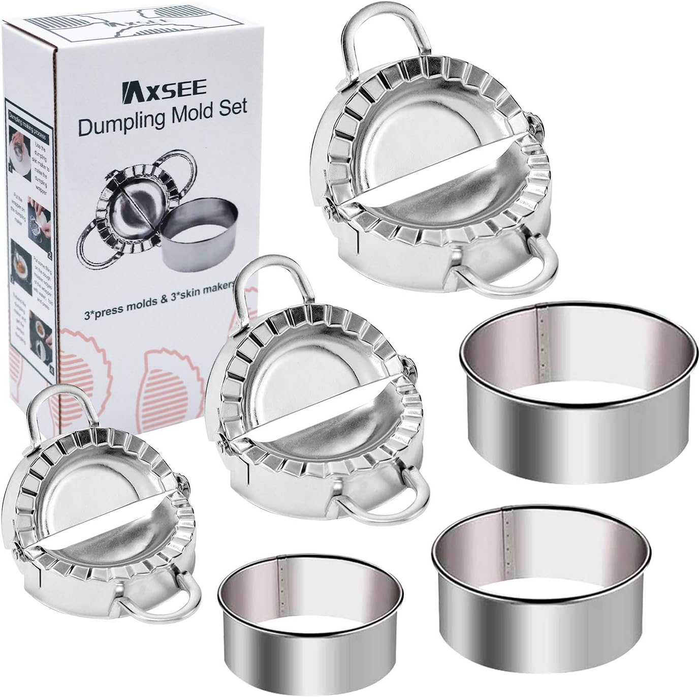 Amazon.com: New Stainless Steel Ravioli Mould Dumpling Maker Mold ...