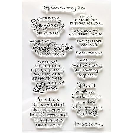 Amazon.com: Words Letters Clear Stamps for Card Making - Blessing ...