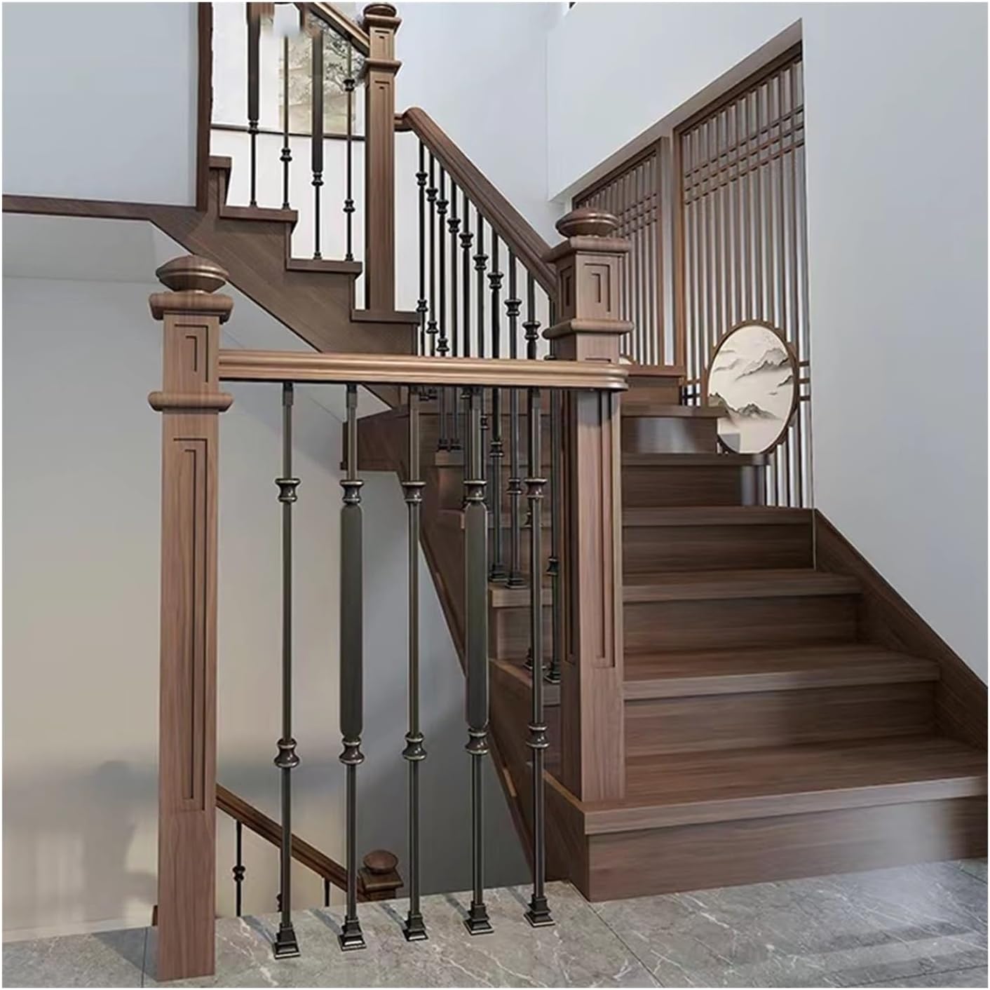 MBTSQD Stair railings Handrails for Stairs Vintage Metal Handrail ...