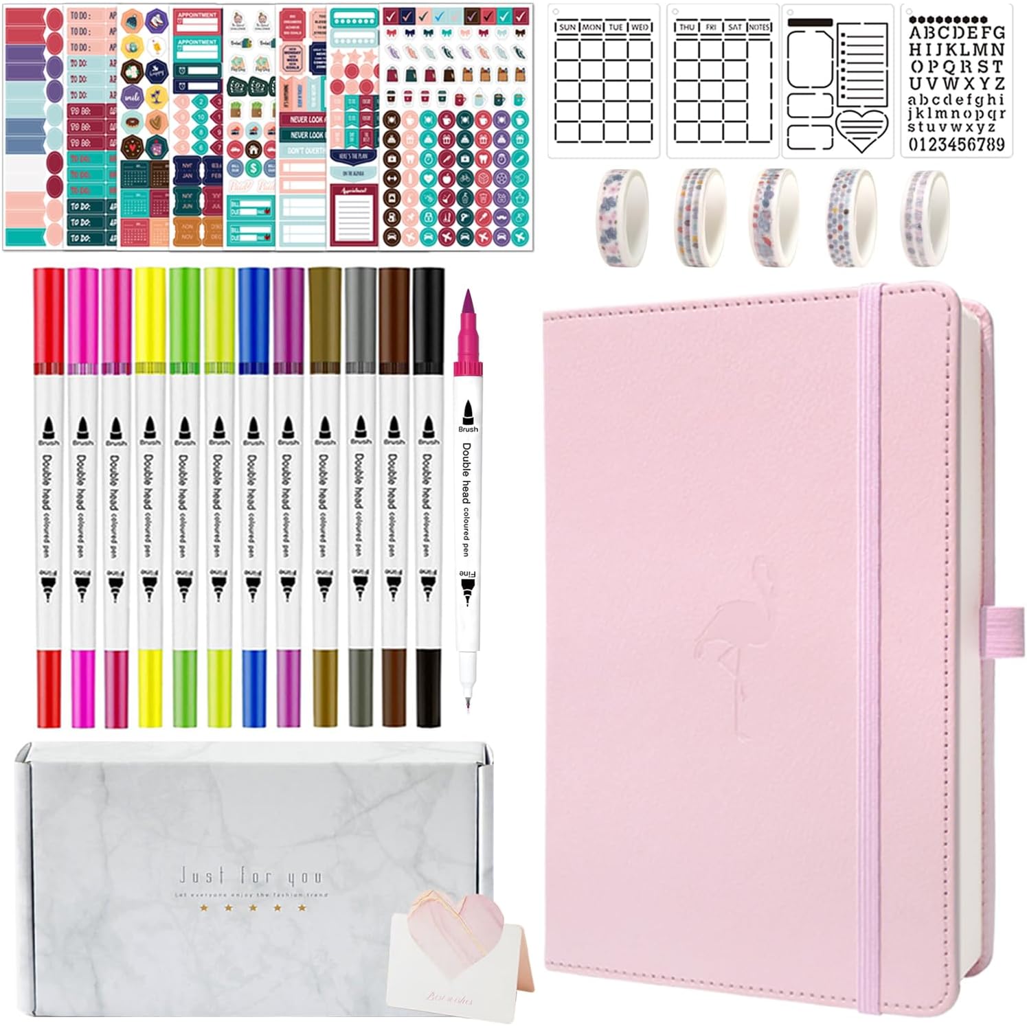 Amazon.com : Y&I Bullet Dotted Journal Kit, A5 Hardcover Dotted Journal ...